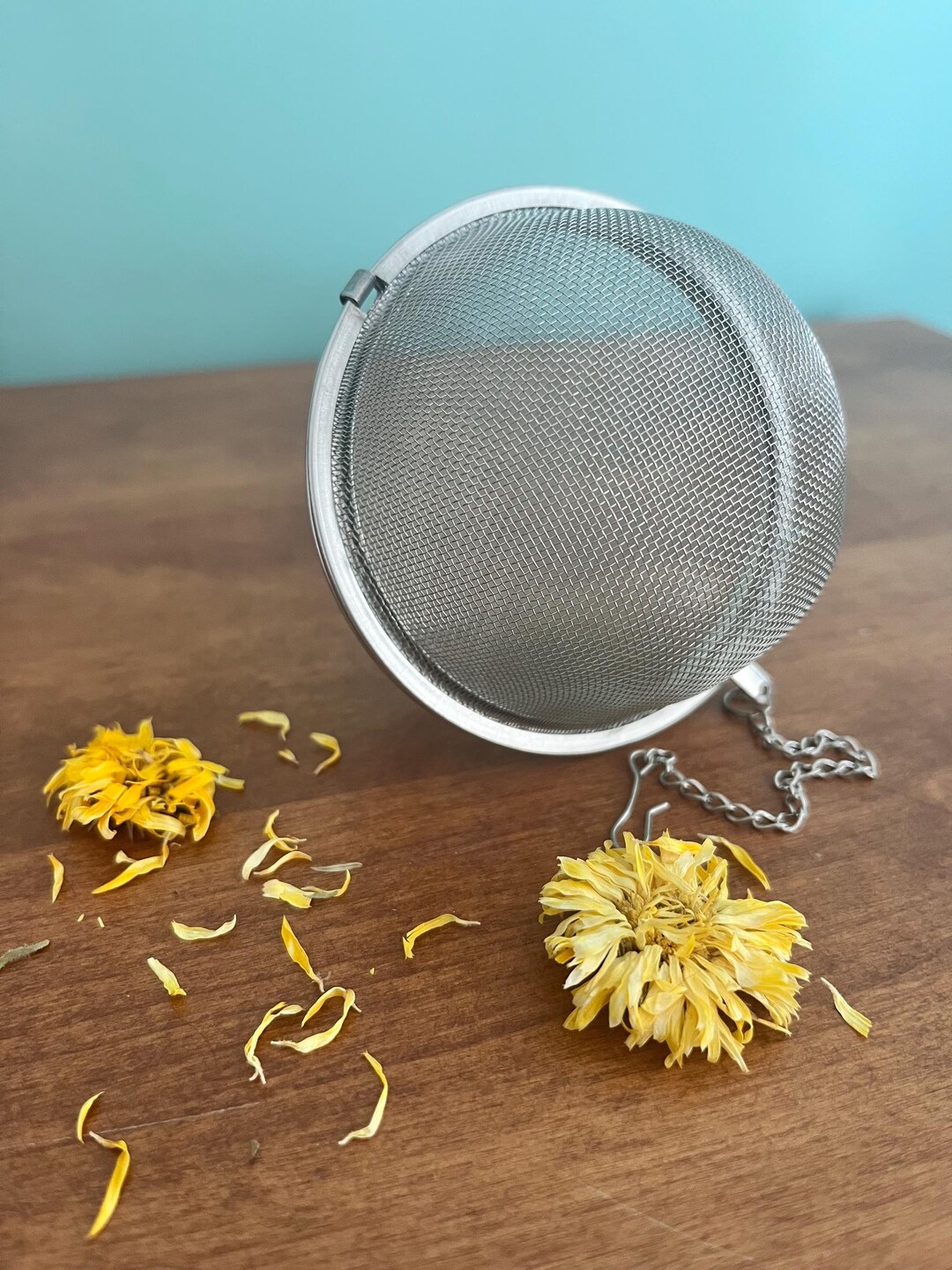 Large Reusable Mesh Infuser for Looseleaf Herbs (4") - Great for Mess ...