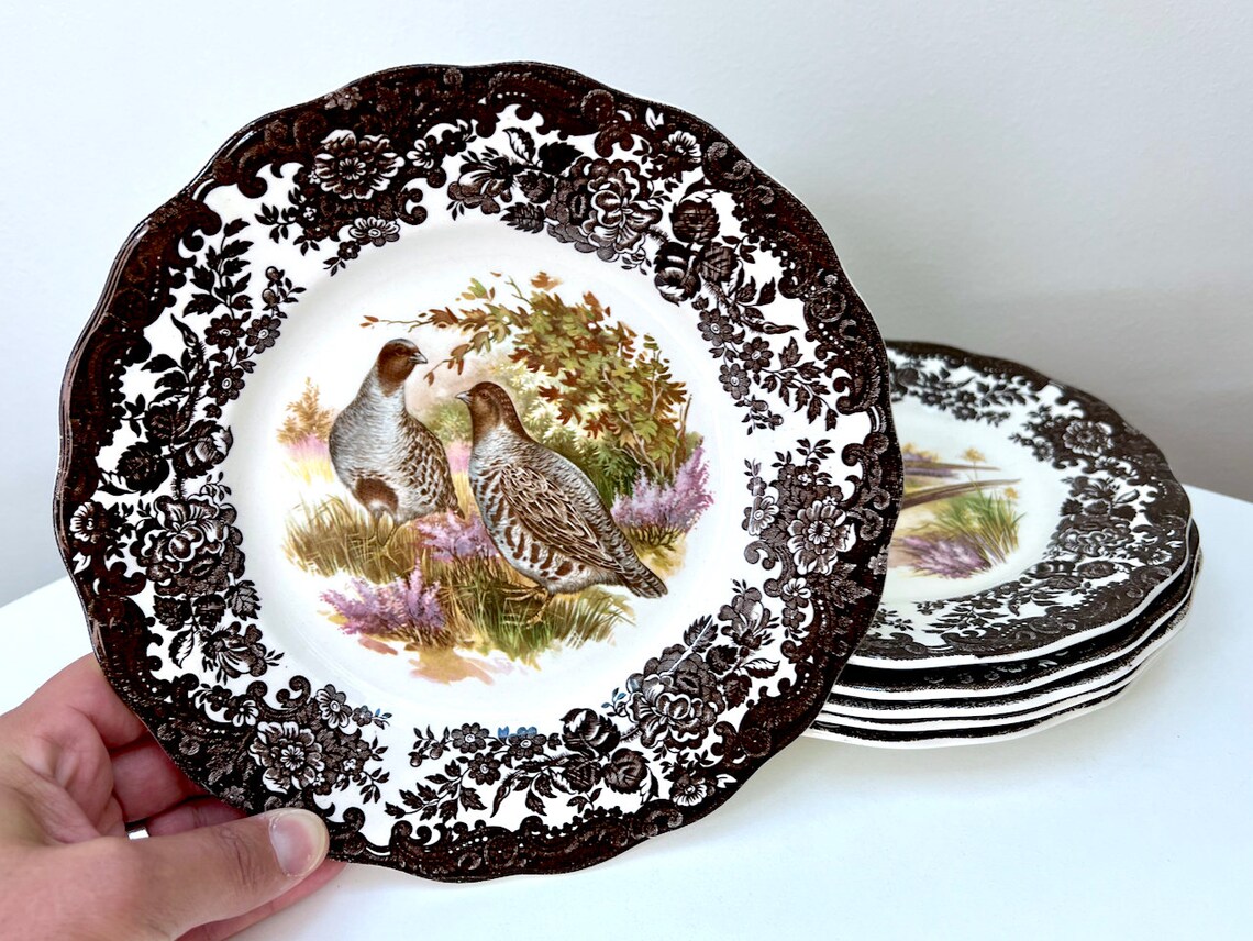 Palissy Pottery england 'game Series Birds' Dinner - Etsy