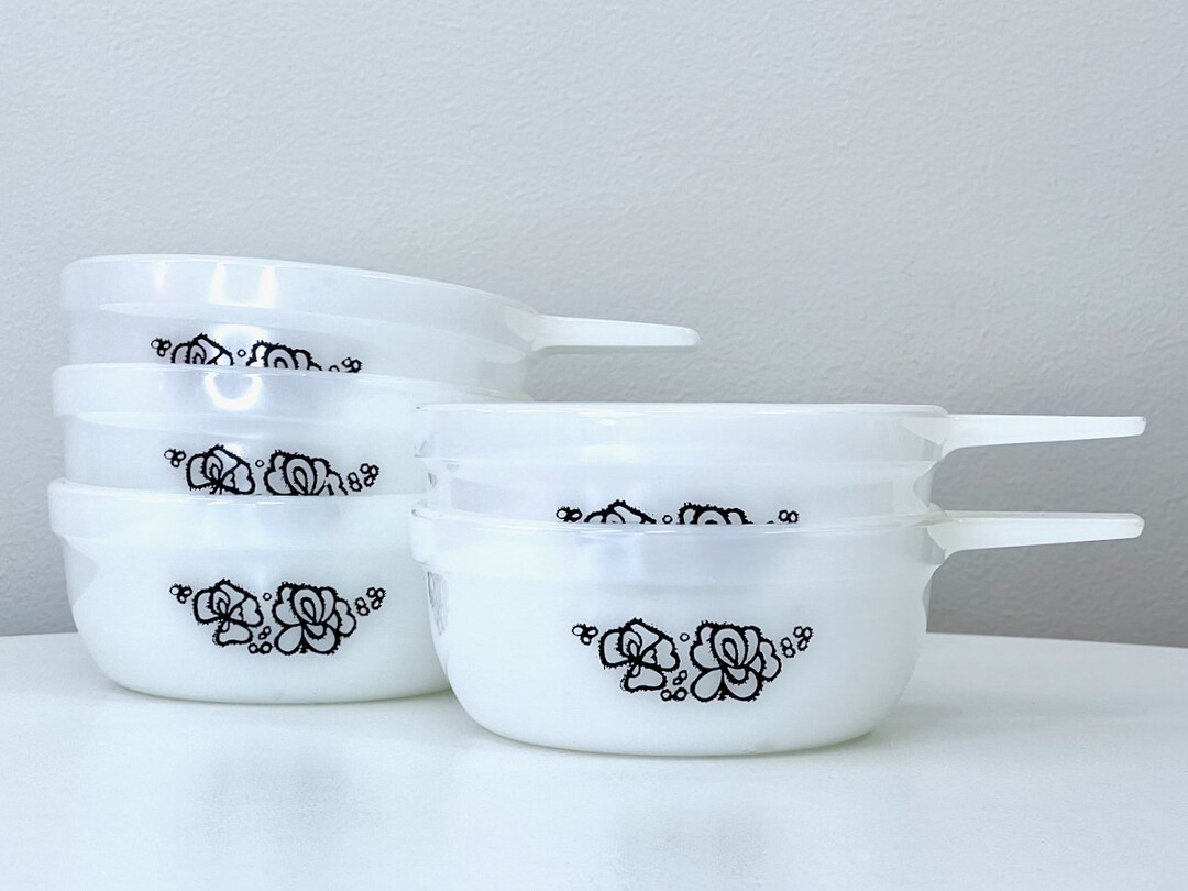AGEE / CROWN PYREX australia 'clover' Round Handled Ramekins set X5 - Etsy