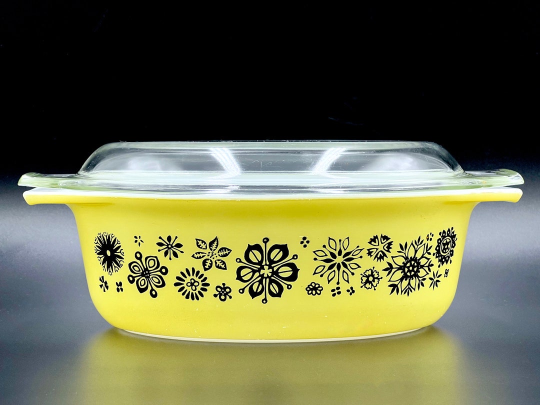 PYREX USA 'pressed Flowers' Oval Casserole Model 043 - Etsy