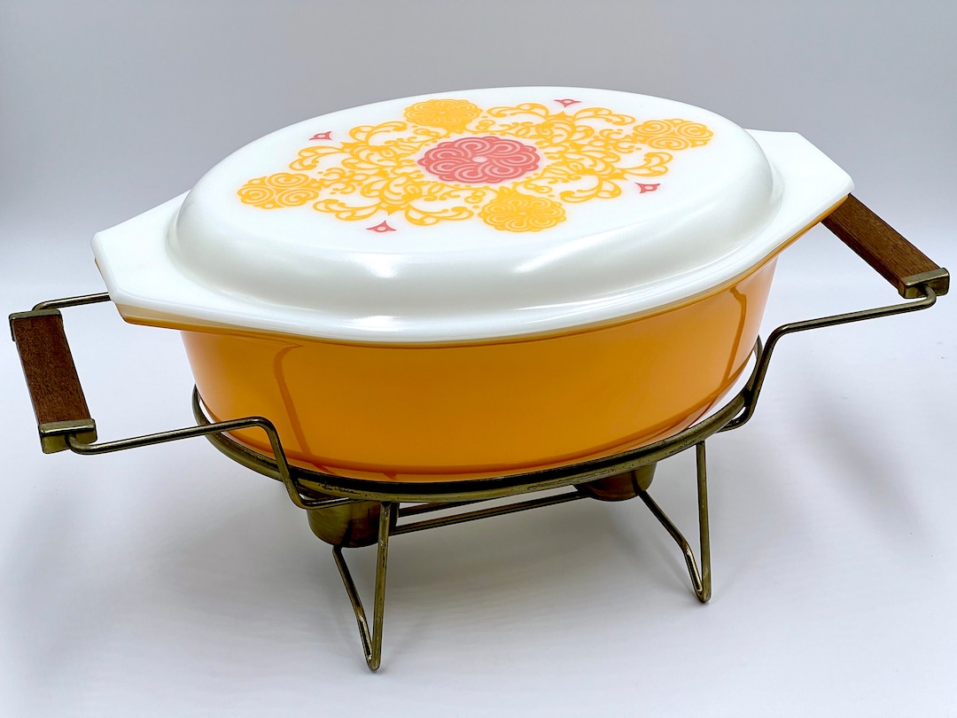 PYREX USA 'seville' Oval Casserole With Cradle Model 045 - Etsy