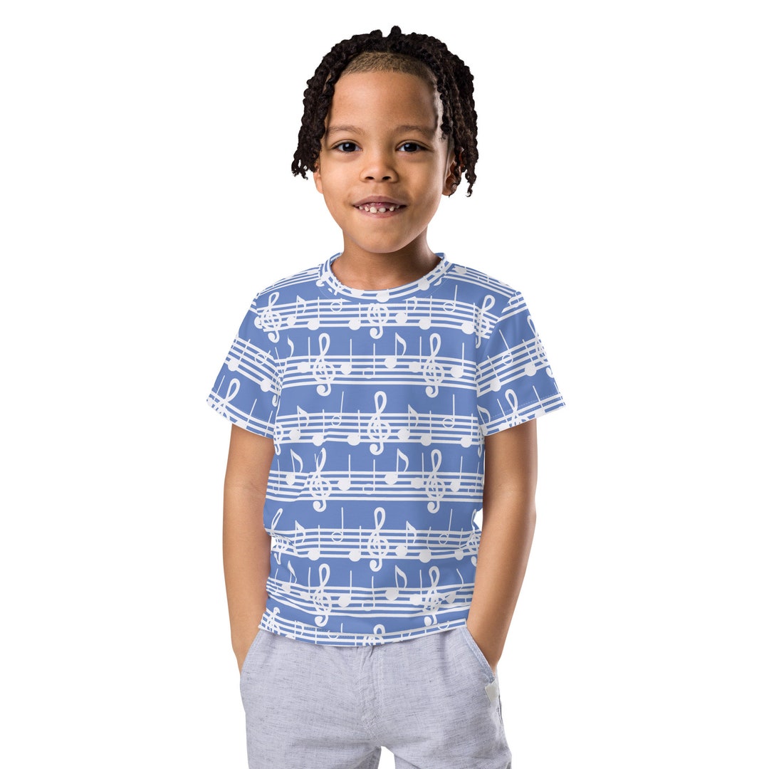 Kids Music Notes T-shirt: Toddler Crew Neck Tee - Etsy