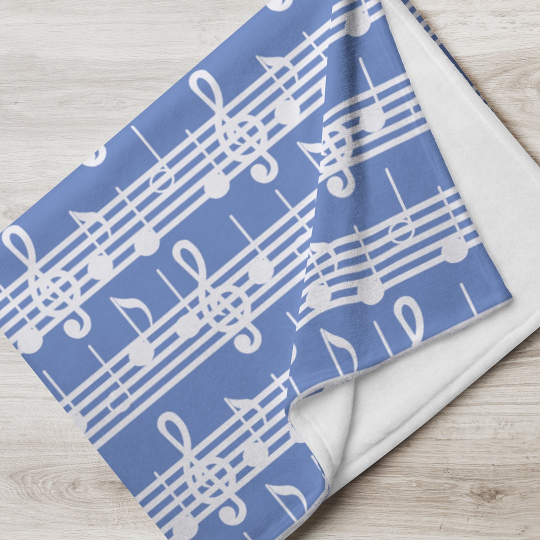 Musical Notes Throw Blanket: Soft Cozy Blanket for Toddlers - Etsy