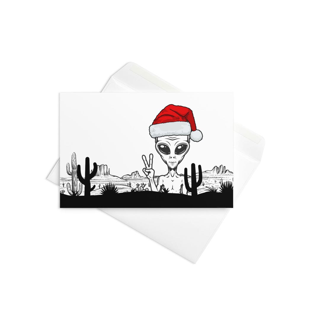 Alien Santa Greeting Card - Etsy