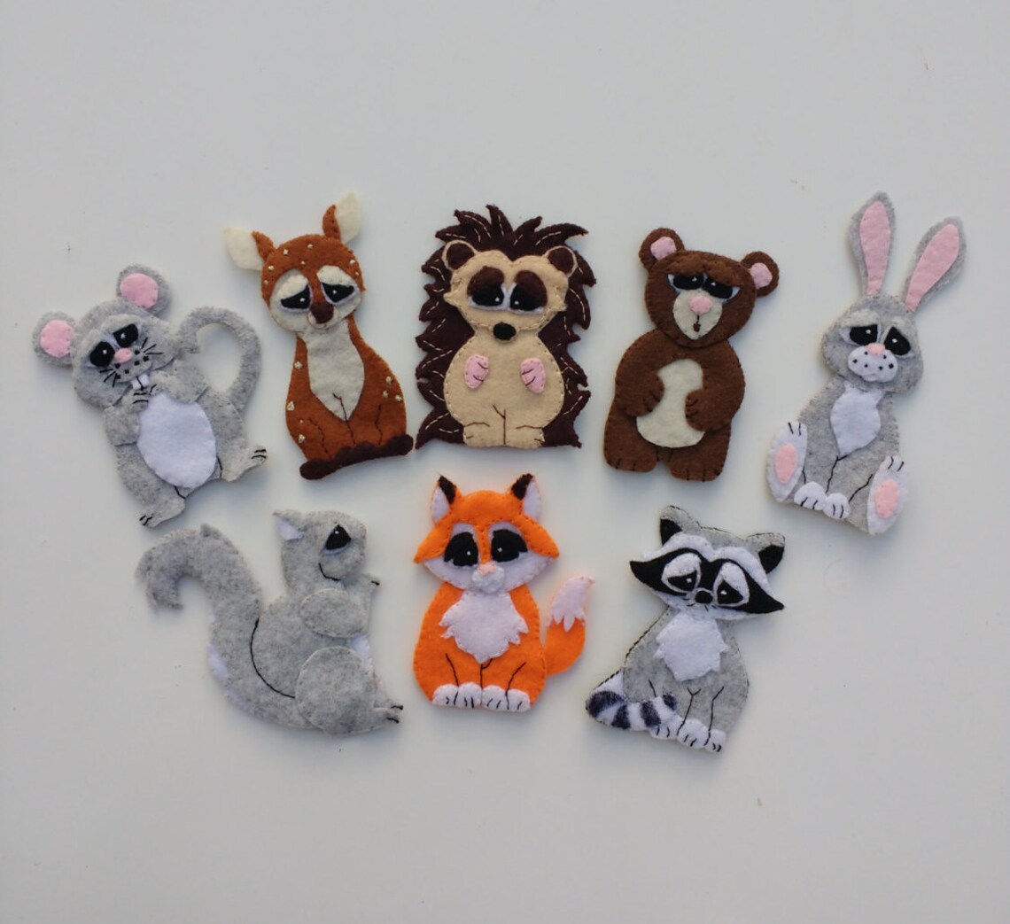 Forest Friends Finger Puppet Set | Etsy