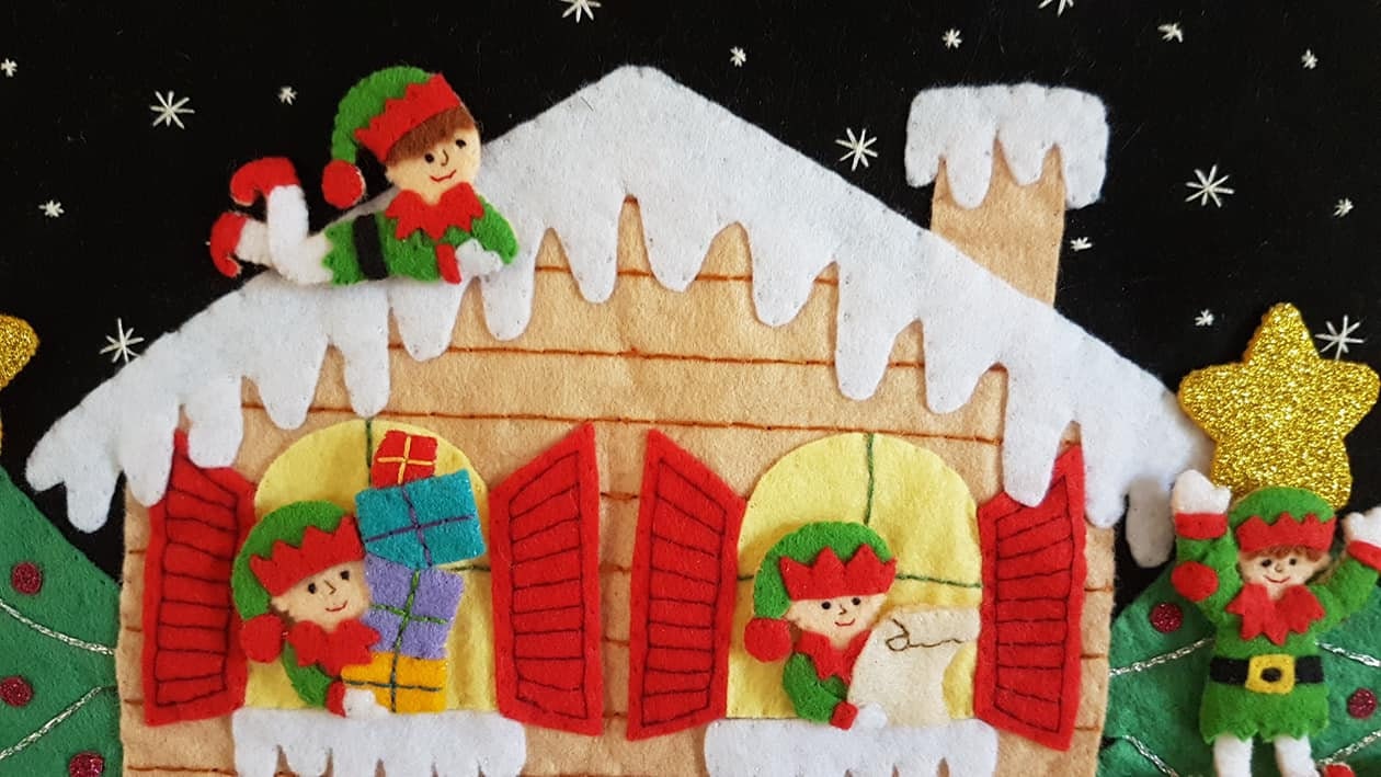 Felt Advent Calendar PATTERN & TUTORIAL 'santa's - Etsy UK