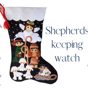Shepherds Keeping Watch Felt Christmas Stocking (personalized) - Etsy