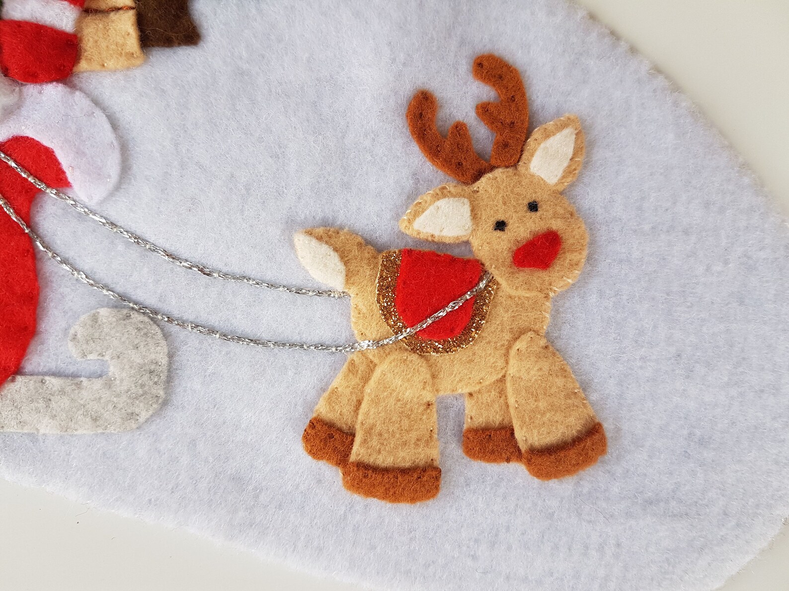 Santa's Departure Felt Christmas Stocking personalized - Etsy