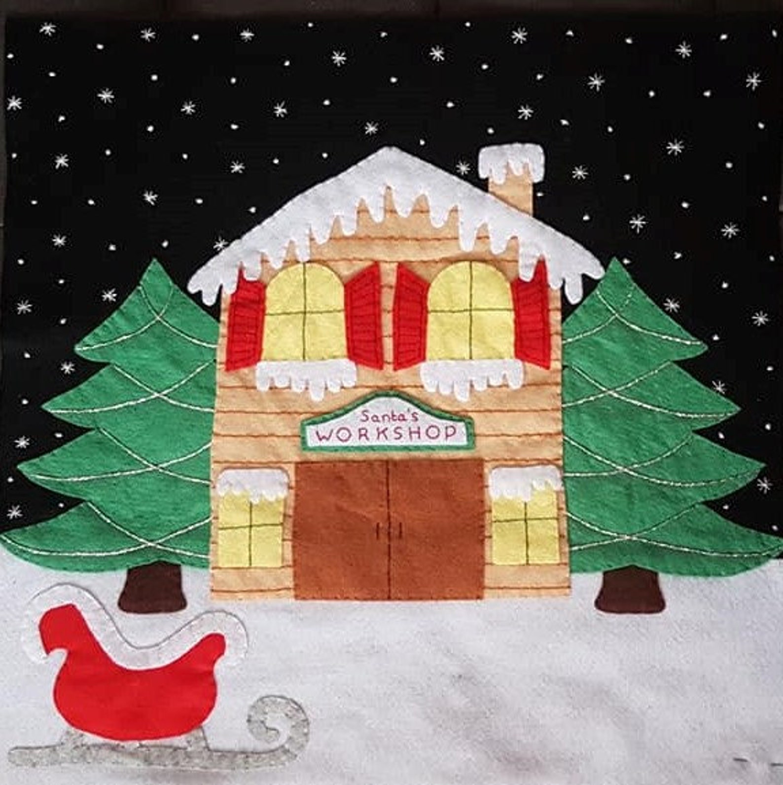 Felt Advent Calendar PATTERN & TUTORIAL 'santa's - Etsy