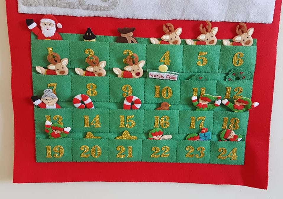 Felt Advent Calendar PATTERN & TUTORIAL 'santa's - Etsy Canada