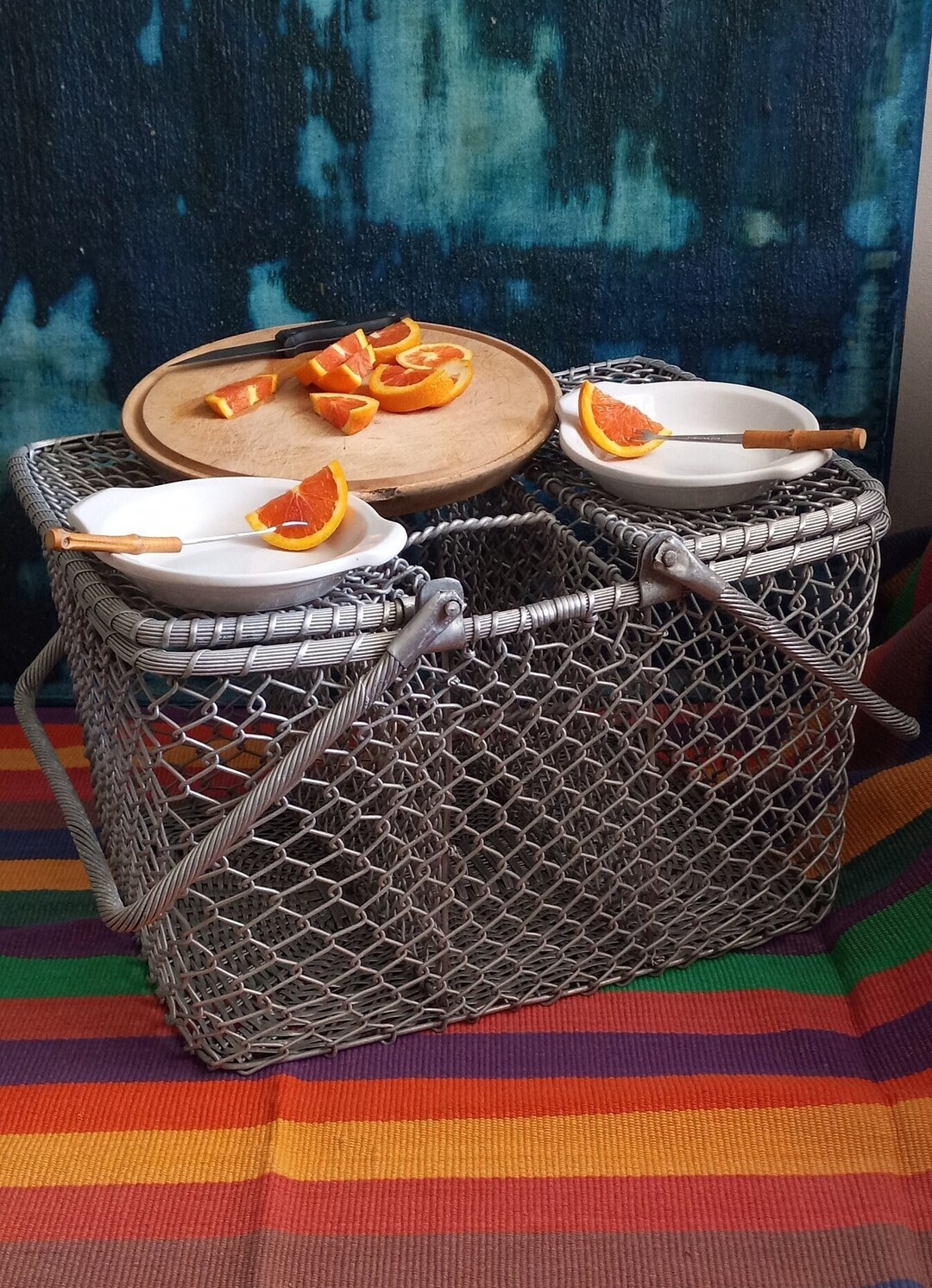 Summer Takeout Totes Picnic Baskets Cookout Pop up Dining Table Mess ...