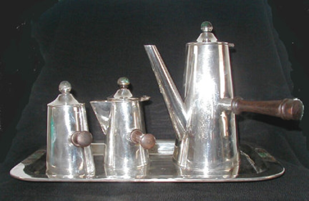 Los Castillo Taxco Coffee Tea Tray Service Serveware Set Mexican Silver ...