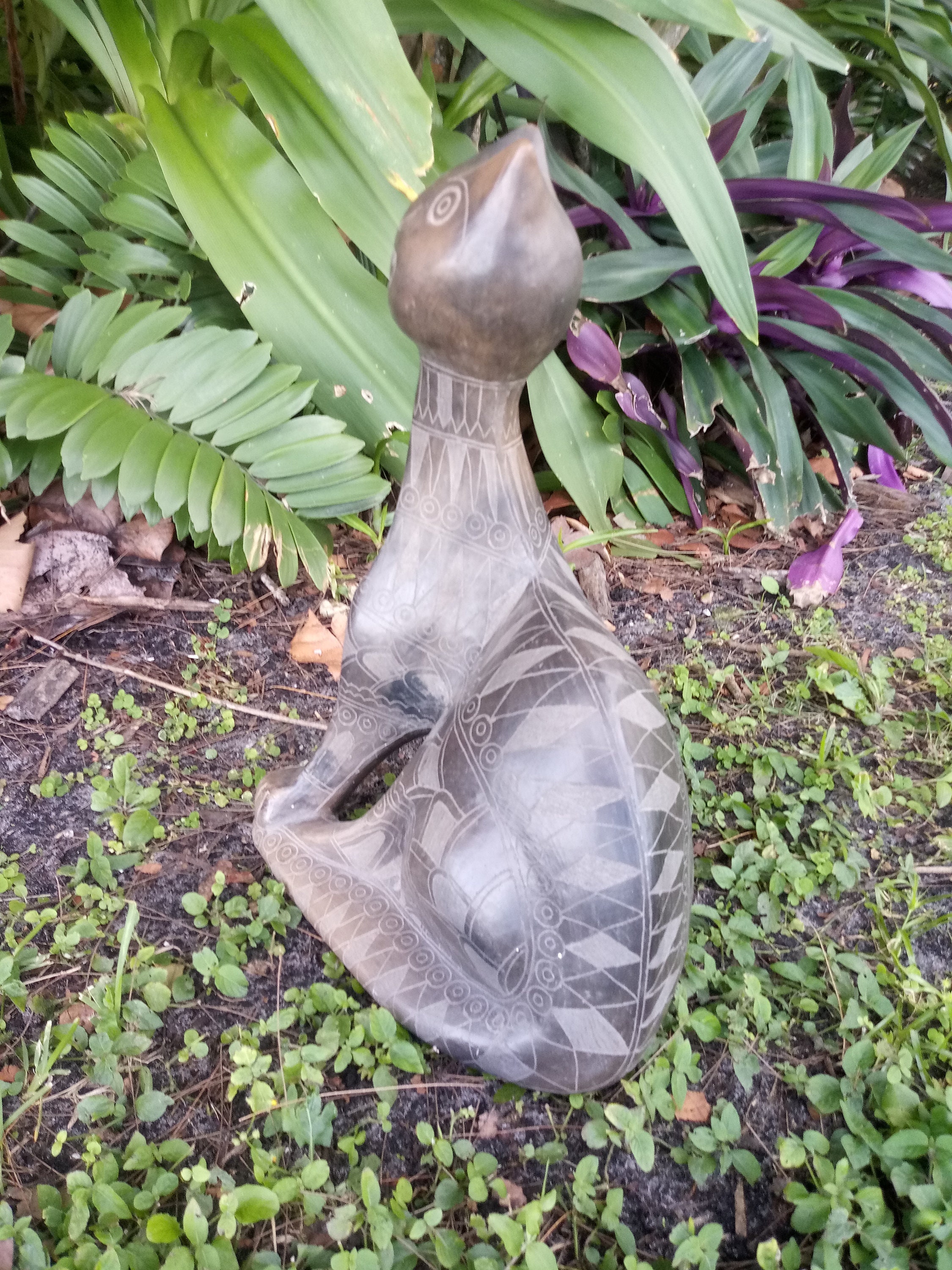 Art sculpture cat statue Mexican garden ceramic pottery feline | Etsy