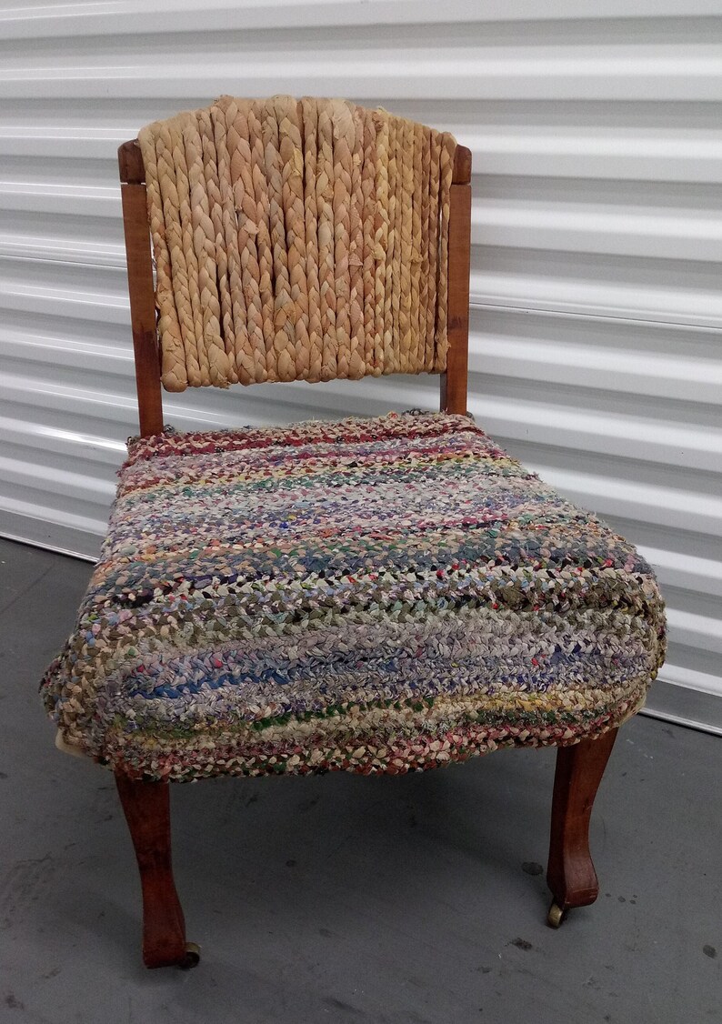 Antique Folk Art Chair Occasional Dining Chairs Summer Camp Seating ...