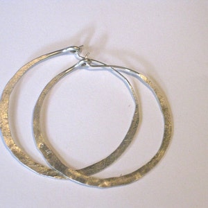 Sterling Silver Hand Made Forged Hoops - Etsy