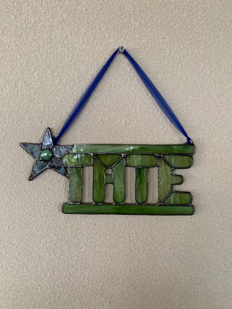 Stained Glass Name Plate - Etsy