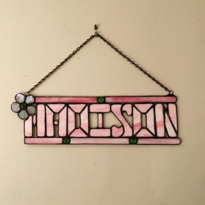 Stained Glass Name Plate - Etsy
