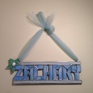 Stained Glass Name Plate - Etsy