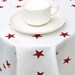 Tablecloth White Burgundy Red Stars Table Cloth Table Runner - Etsy