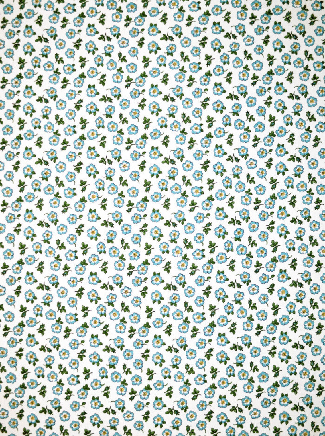 Tablecloth White Mini Blue Roses Flower Floral Scandinavian | Etsy