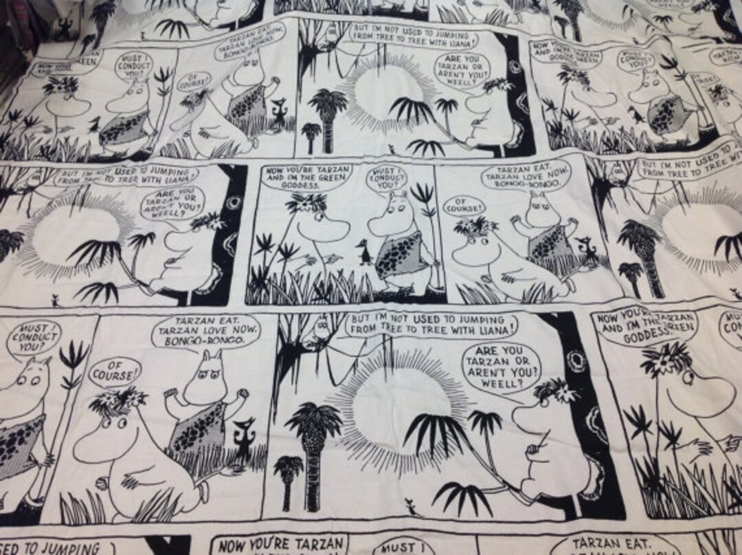 Curtain Panel Black White Moomins Comic Modern Decor Cafe Curtain ...