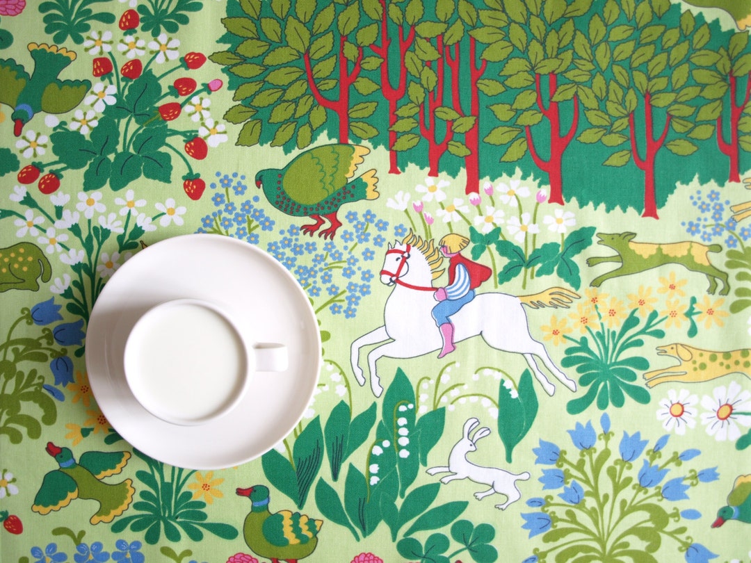 Tablecloth Green Nature Forest Fairy Tale Scandinavian Modern Decor ...