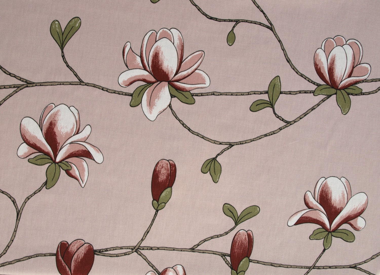 Tablecloth Pale Coral Pink Magnolia Flowers Green Leaves Tree - Etsy