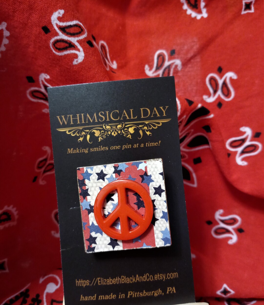 Patriotic, Peace Sign Pin, Peace Sign Brooch, Peace Sign, Peace 5 on ...