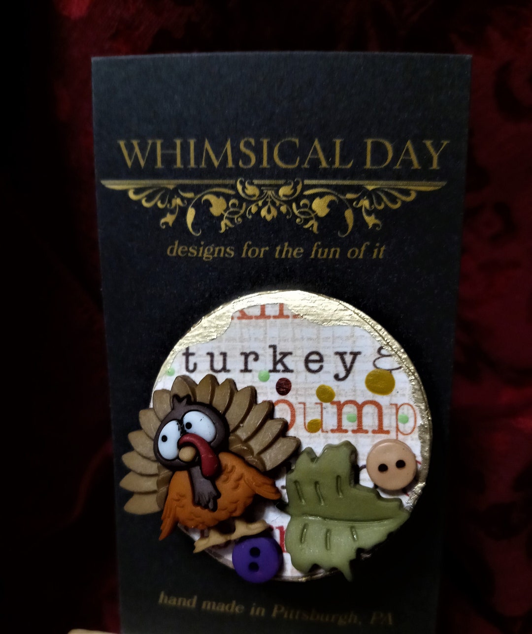 Turkey Brooch, Turkey Pin, Thanksgiving Turkey B - Etsy