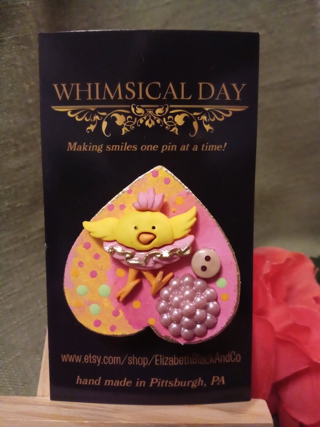 Easter Pin Easter Chick Pin Dancing Easter Chick Easter - Etsy