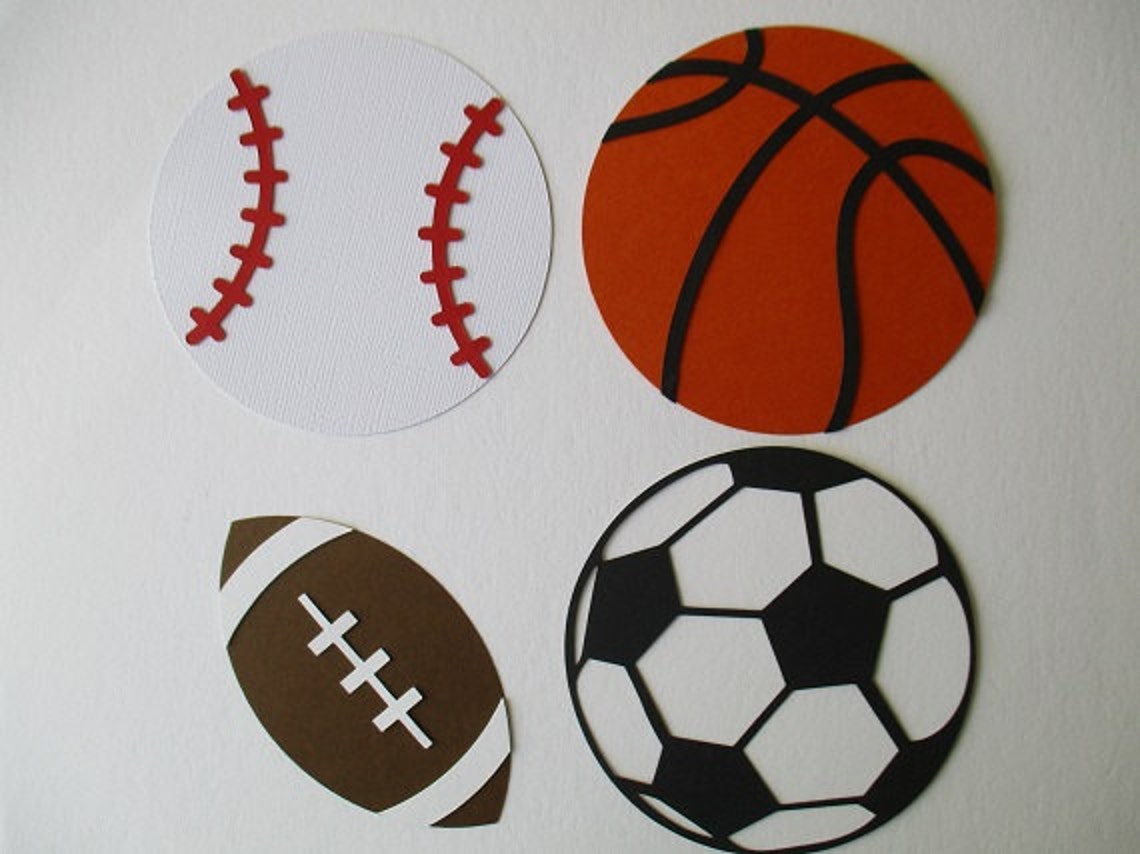 Sport Ball Cutouts Bundle Decorations Theme Diecuts for - Etsy