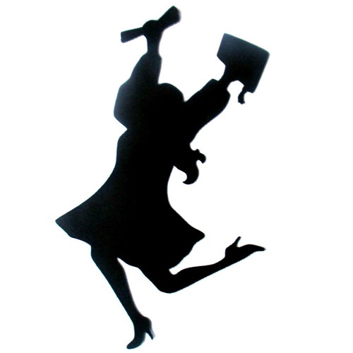 Graduation Centerpiece Cutouts High School College Girl | Etsy