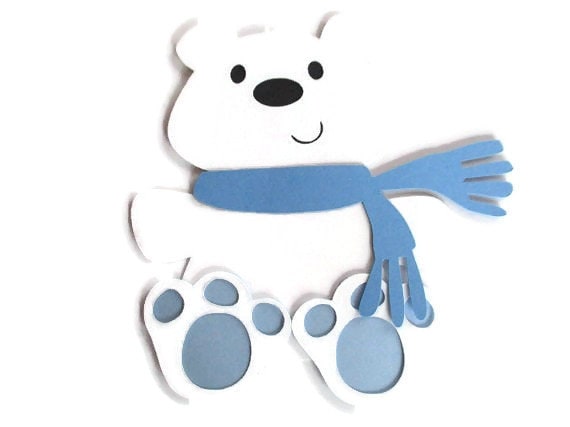 Polar Bear Winter Wonderland Theme Decorations Diecut | Etsy