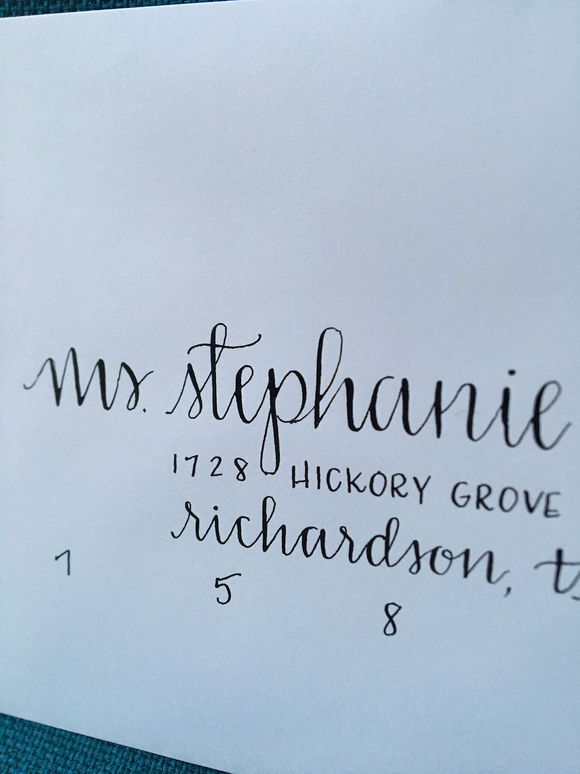 Modern Calligraphy “kay” Style Hand Lettered Envelopes - Custom Wedding ...