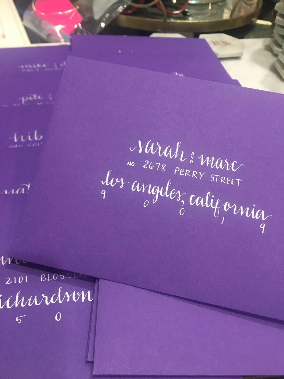 Modern Calligraphy “matthew” Style Hand Lettered Envelopes - Custom ...