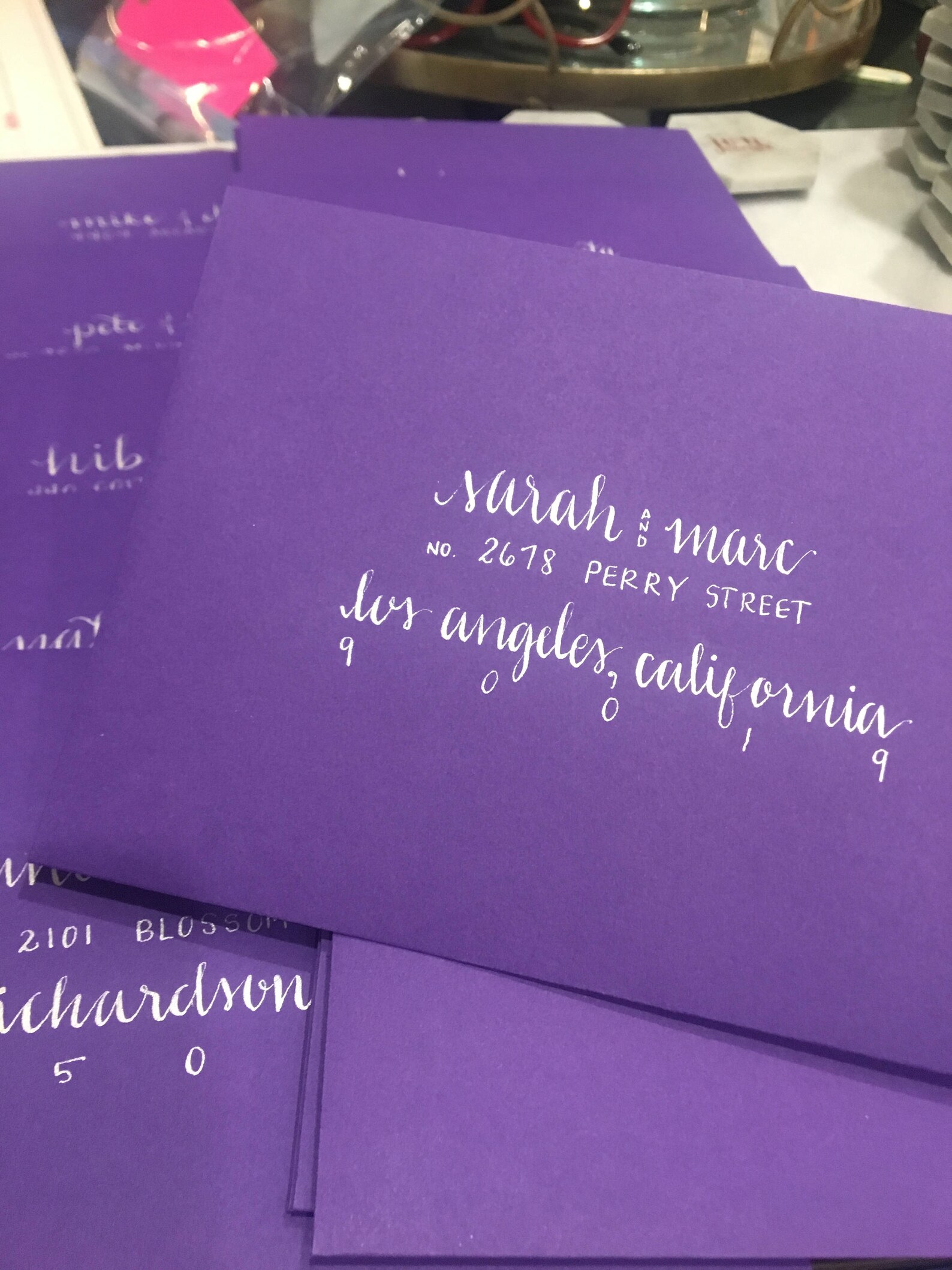 Modern Calligraphy “matthew” Style Hand Lettered Envelopes - Custom ...
