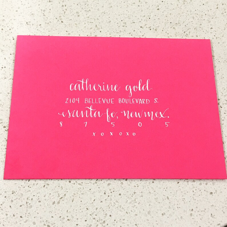 Modern Calligraphy “matthew” Style Hand Lettered Envelopes - Custom ...