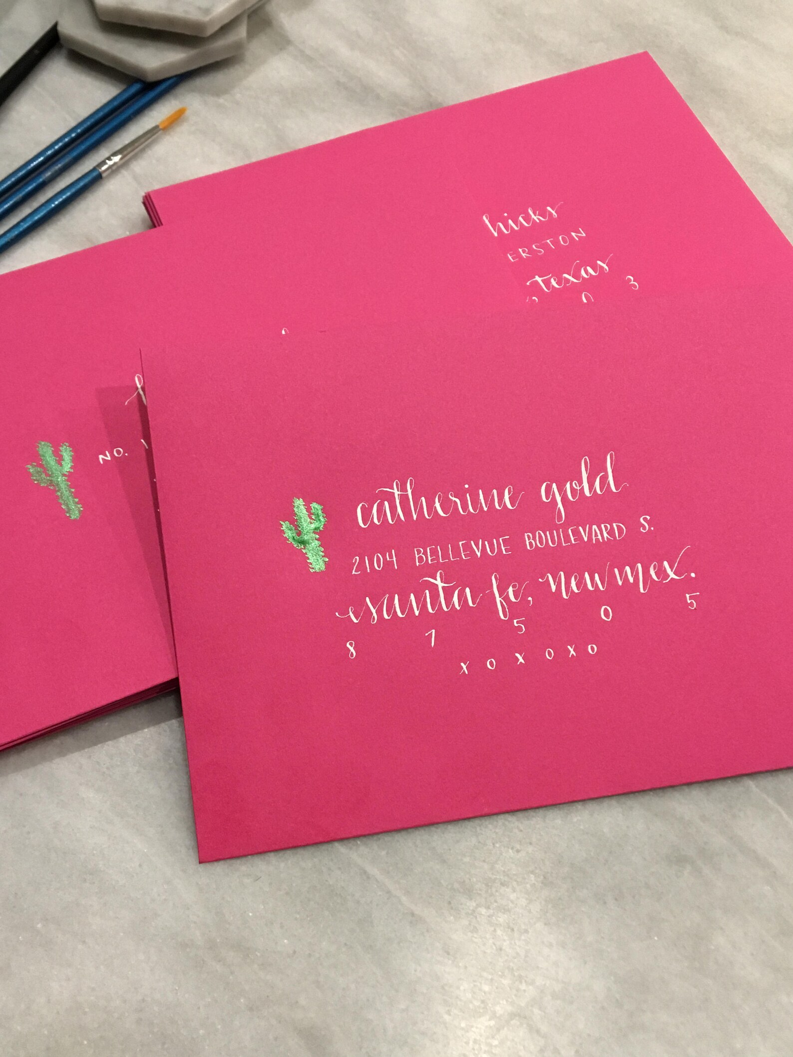 Modern Calligraphy “matthew” Style Hand Lettered Envelopes - Custom ...