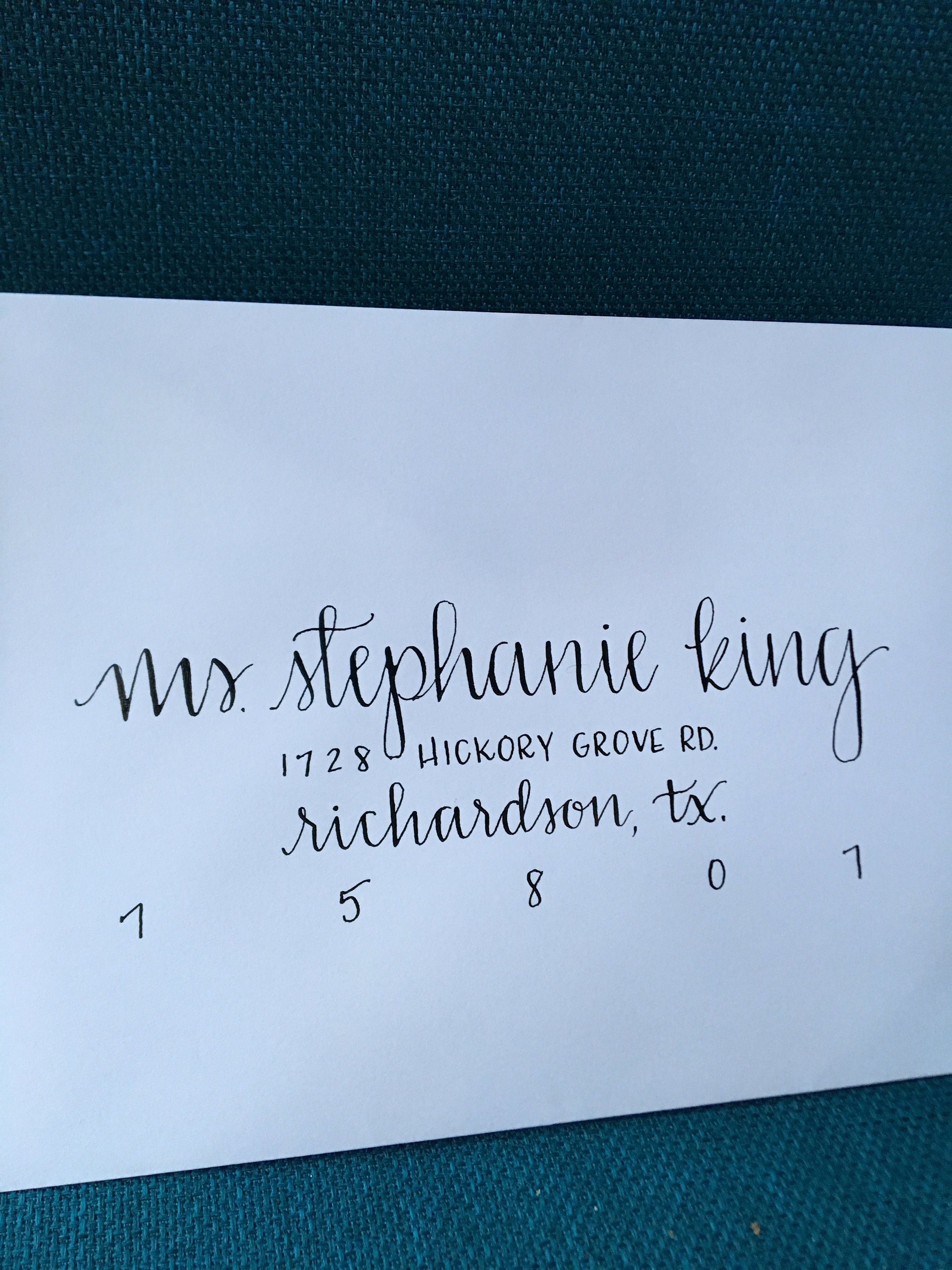 Modern Calligraphy “kay” Style Hand Lettered Envelopes - Custom Wedding ...