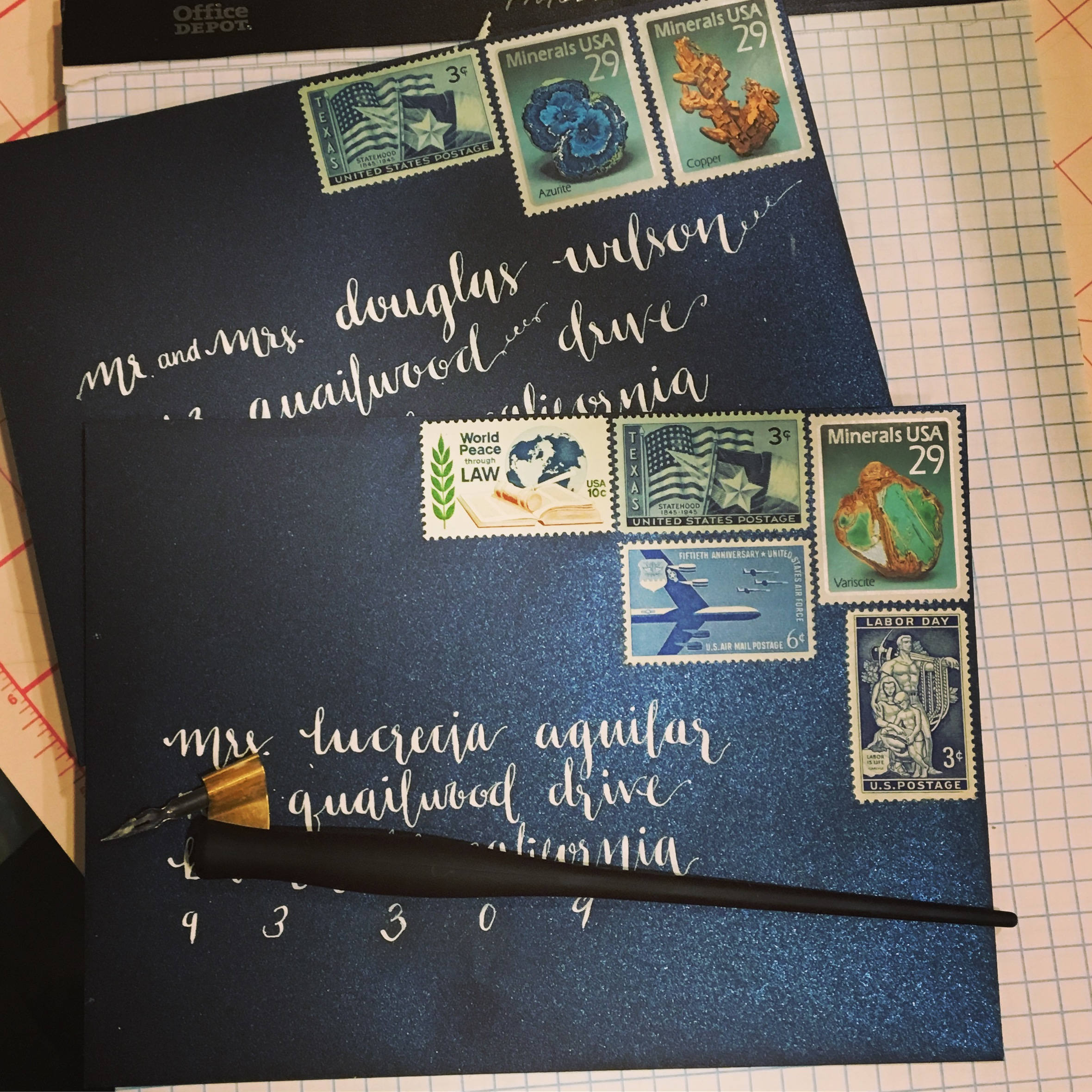 Modern Calligraphy "elizabeth" Style Hand-lettered Addressing ...