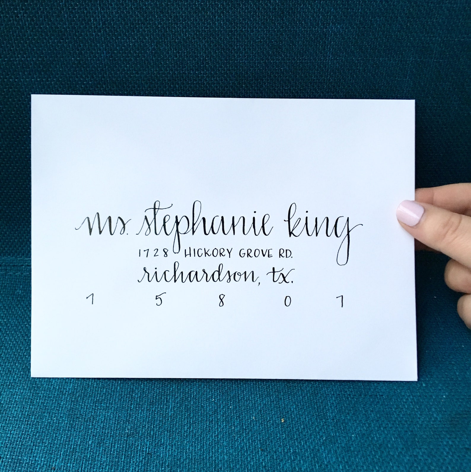 Modern Calligraphy “kay” Style Hand Lettered Envelopes - Custom Wedding ...