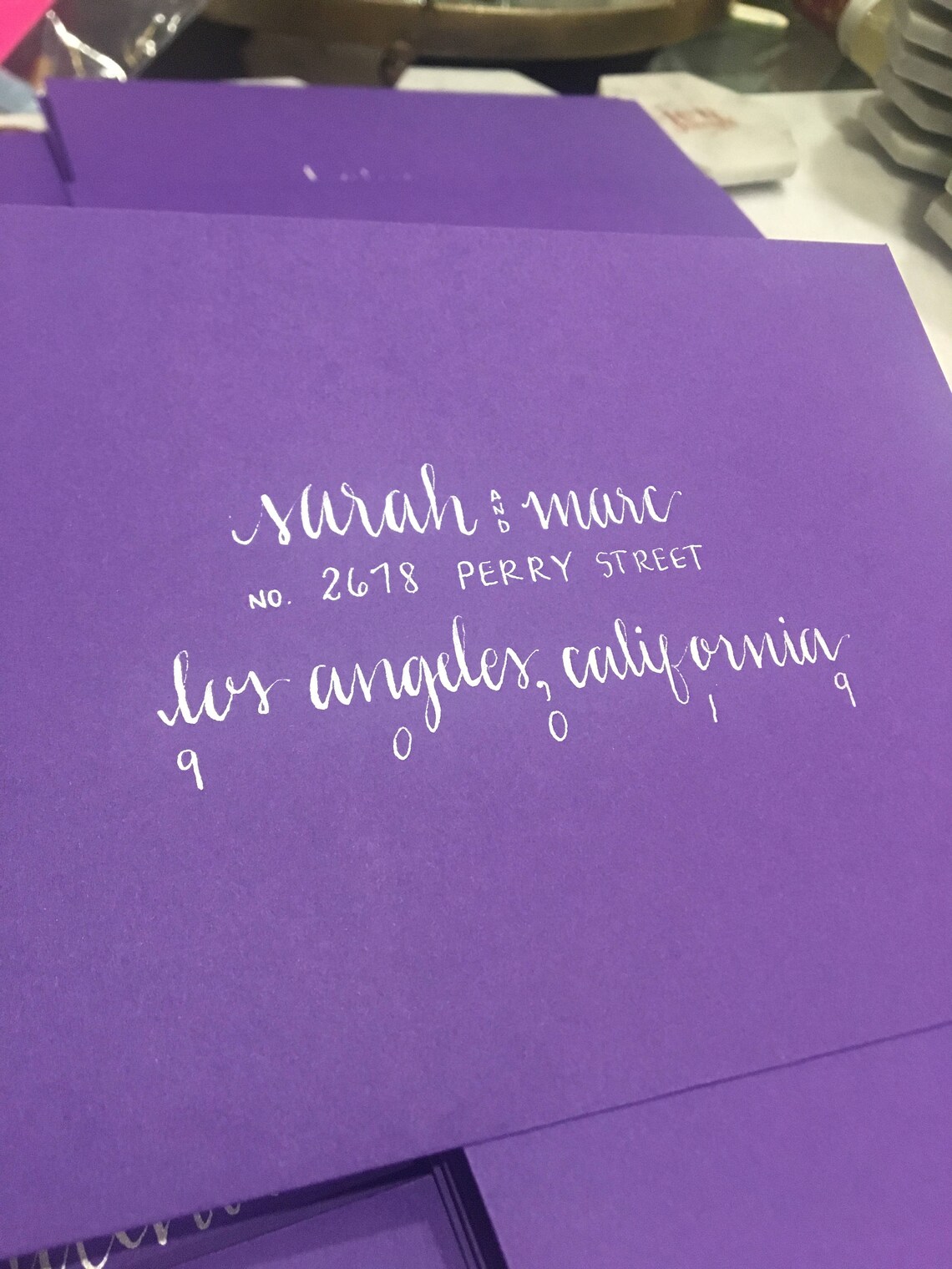 Modern Calligraphy “matthew” Style Hand Lettered Envelopes - Custom ...