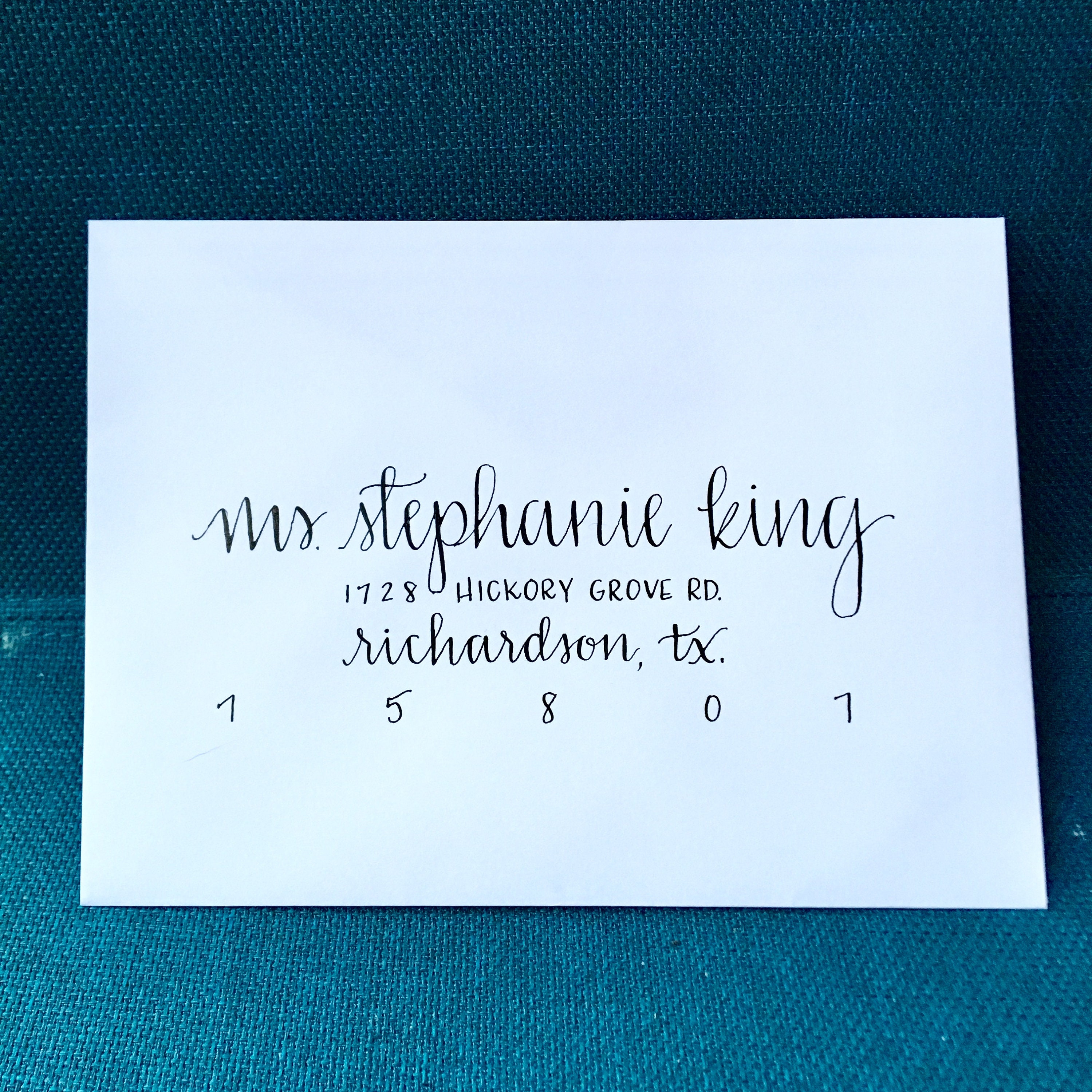 Modern Calligraphy “kay” Style Hand Lettered Envelopes - Custom Wedding ...