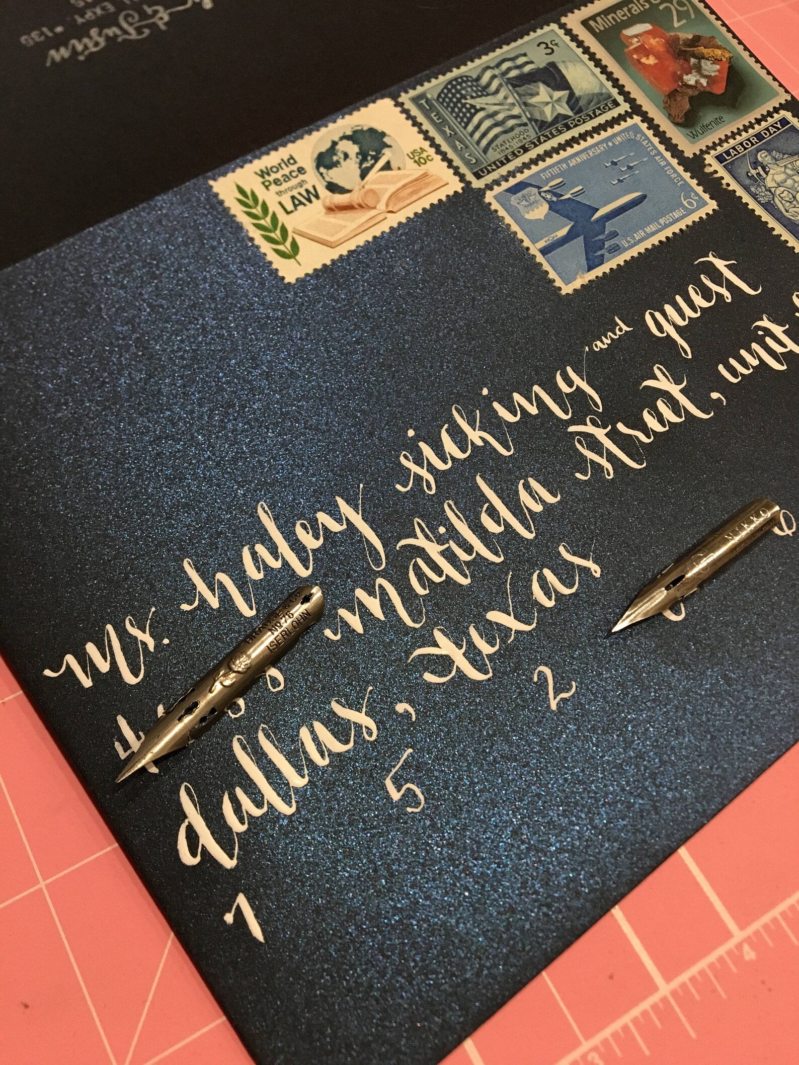 Modern Calligraphy "elizabeth" Style Hand-lettered Addressing ...