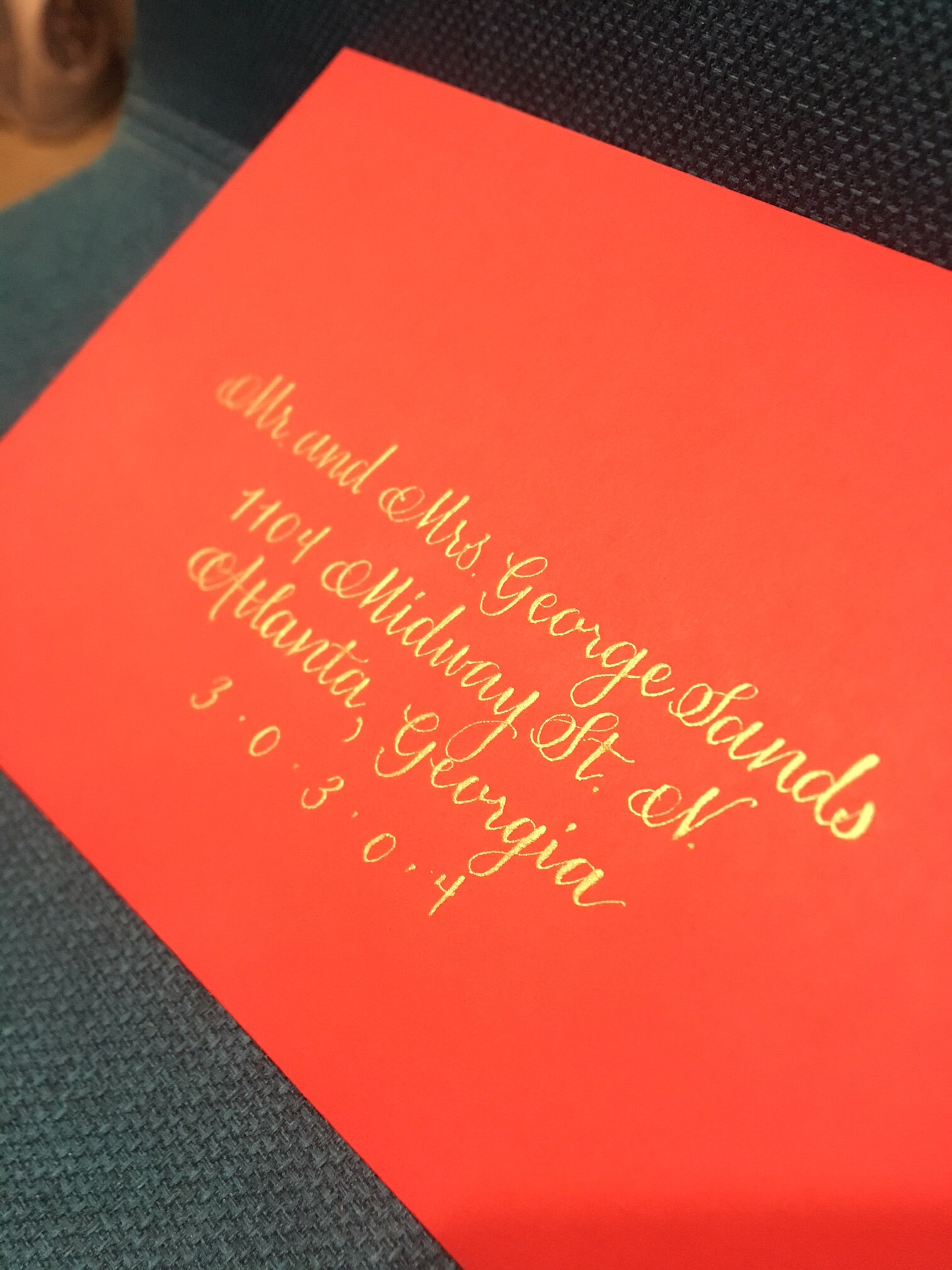 Modern Calligraphy “gabrielle” Style Whimsical Hand-lettered Addressing ...