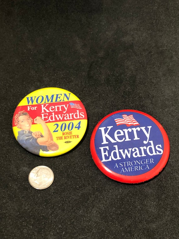 Political Buttons Vintage Kerry 2004 Democrat Women f… - Gem