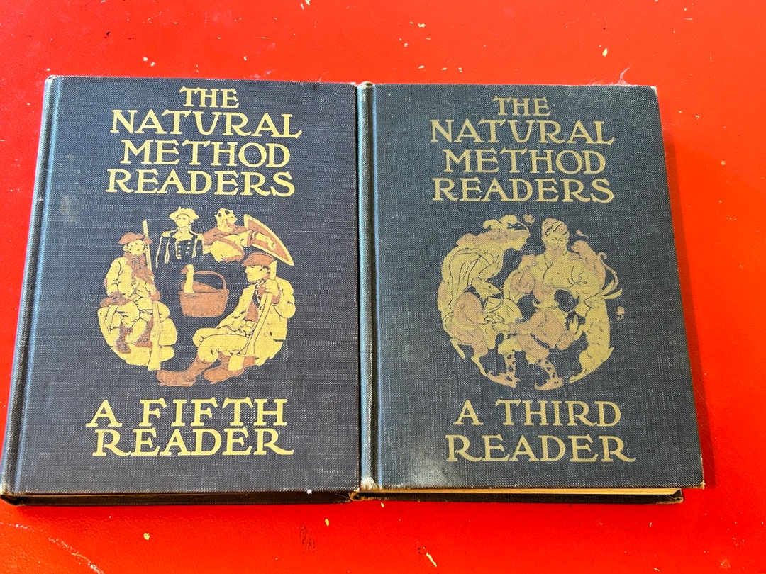 The Natural Method Readers Third Reader Fifth Reader Hardback Antique ...