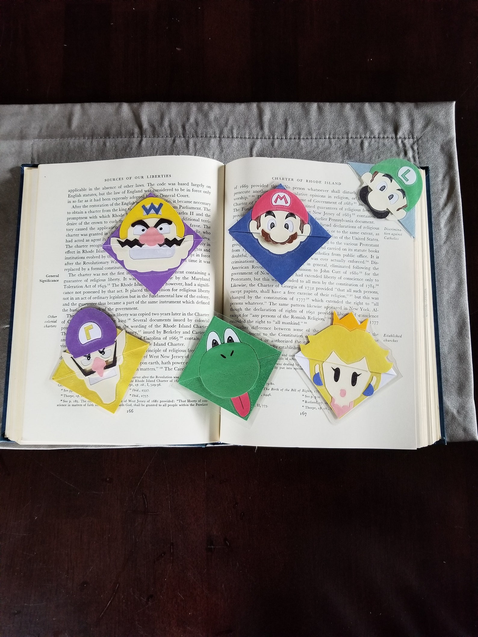 Laminated Videogame Corner Bookmark Mario, Luigi, Wario, Toad, 1 Up ...