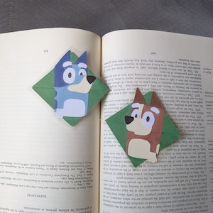 Bluey or Bingo Laminated Corner Bookmark - Etsy