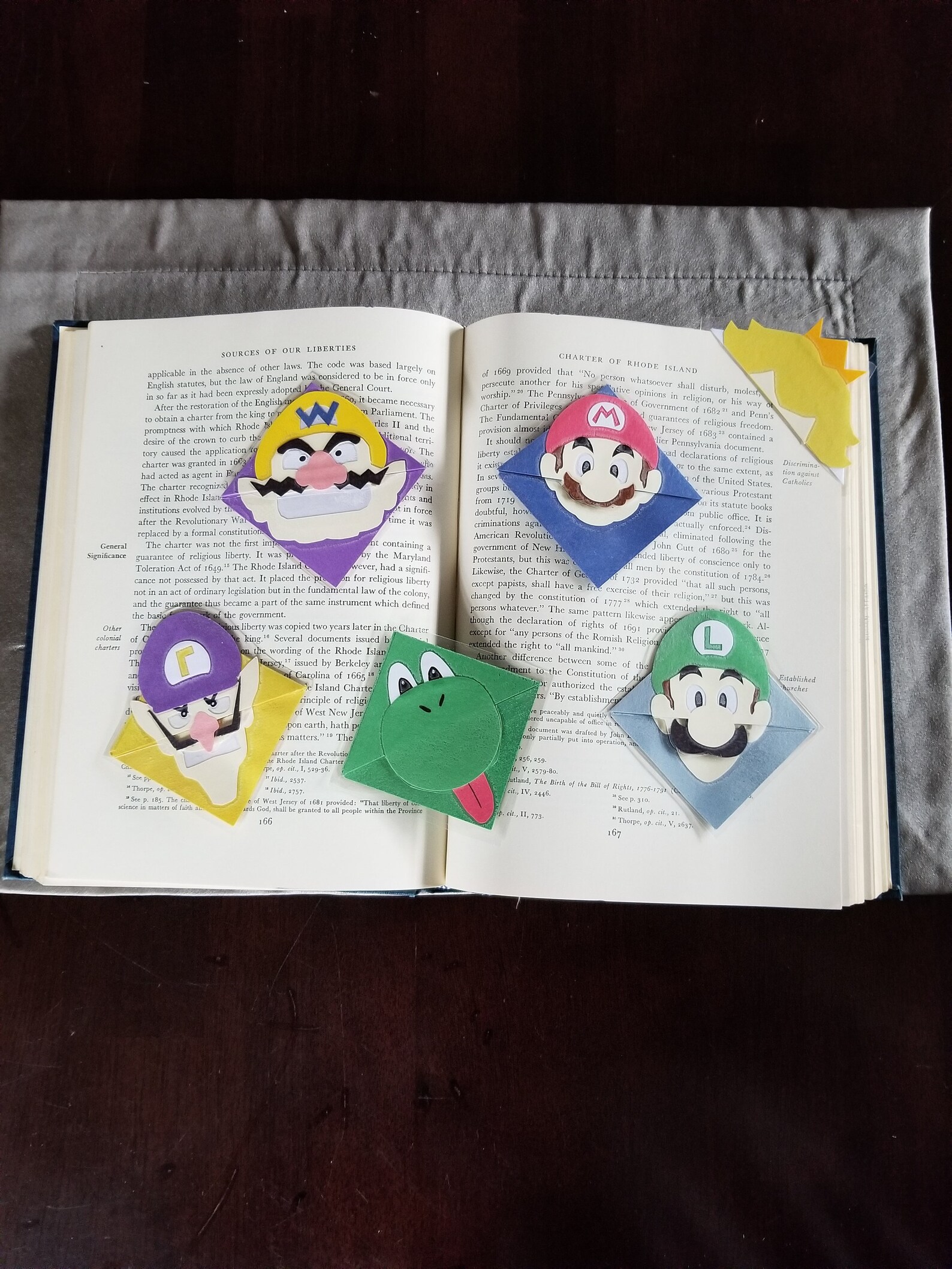 Laminated Videogame Corner Bookmark Mario Luigi Wario Toad - Etsy